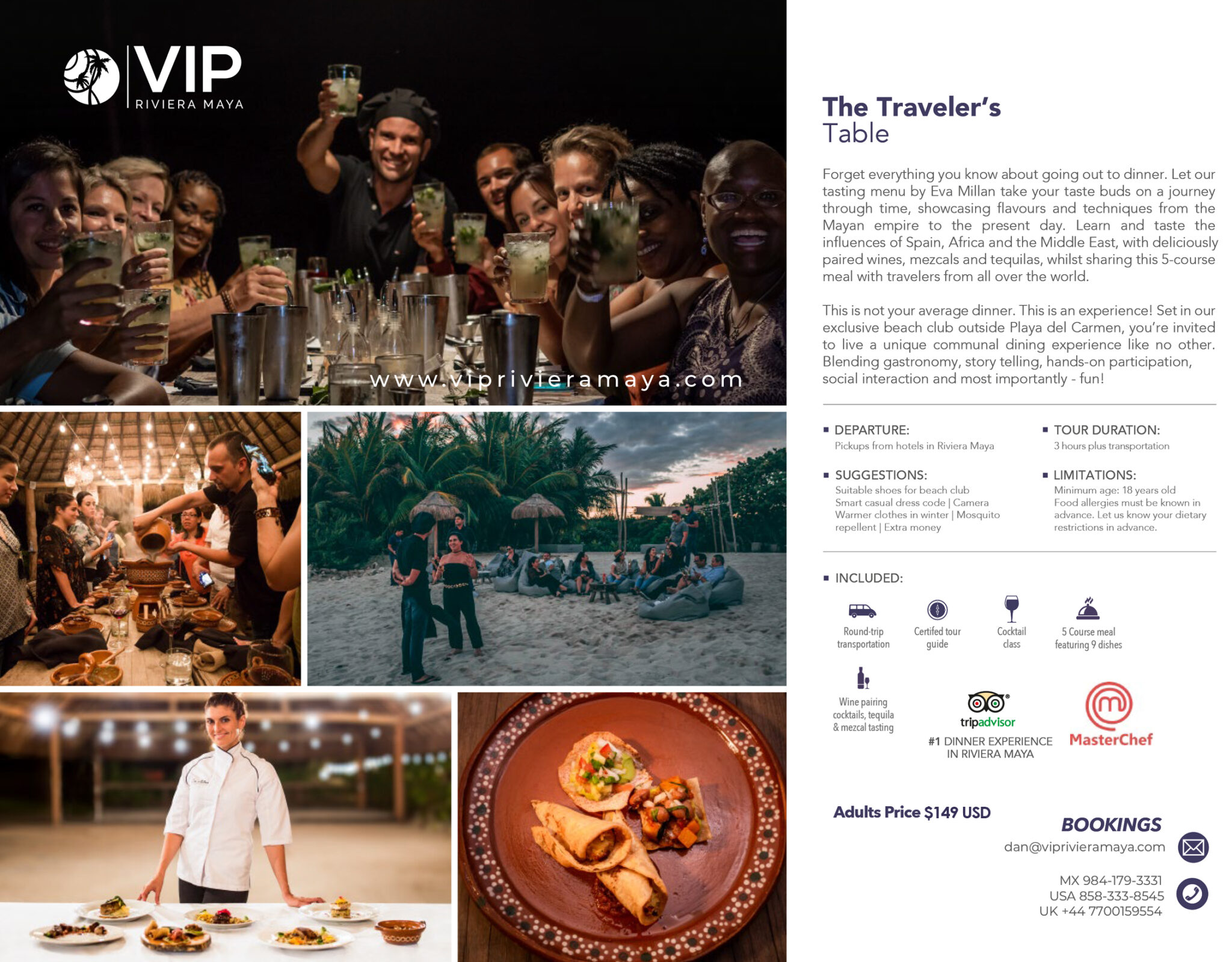 Travelers Table - Vip Riviera Maya