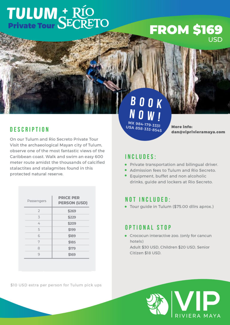 Tulum Rio Secreto Private Tour - Vip Riviera Maya