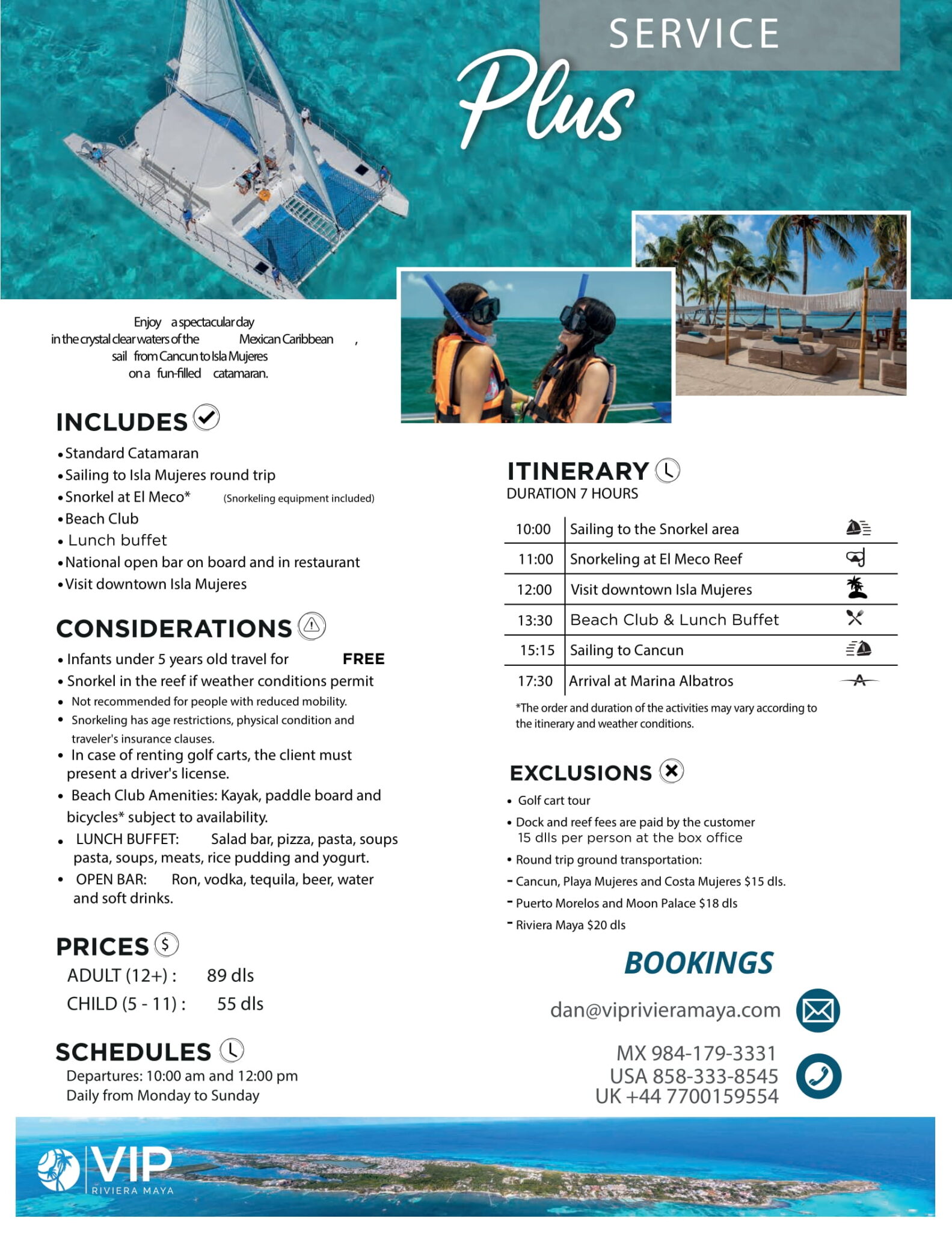 Isla Mujeres Plus Catamaran Tour - Vip Riviera Maya Isla Mujeres Plus Catamaran Tour - Vip Riviera Maya